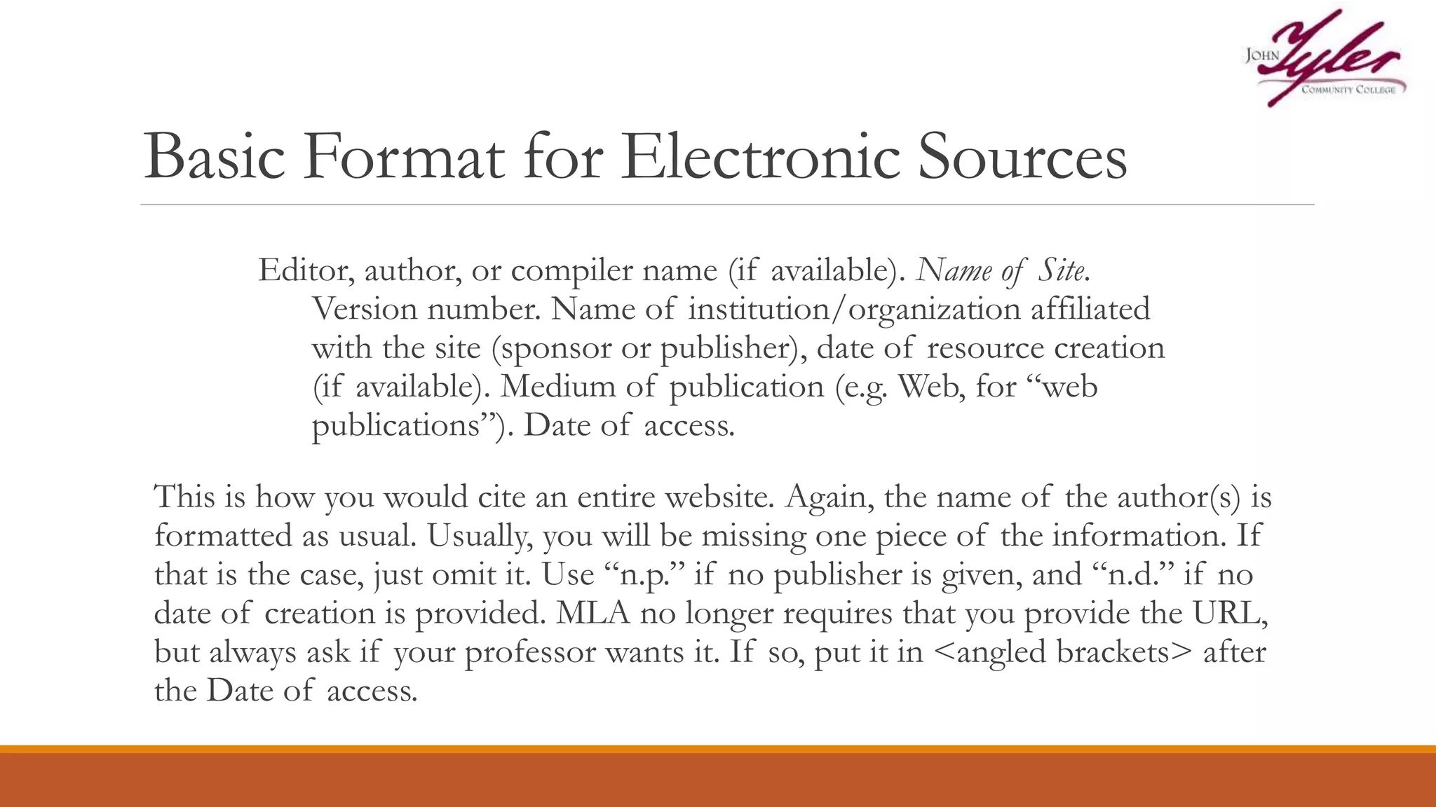 MLA works cited page | PPTX