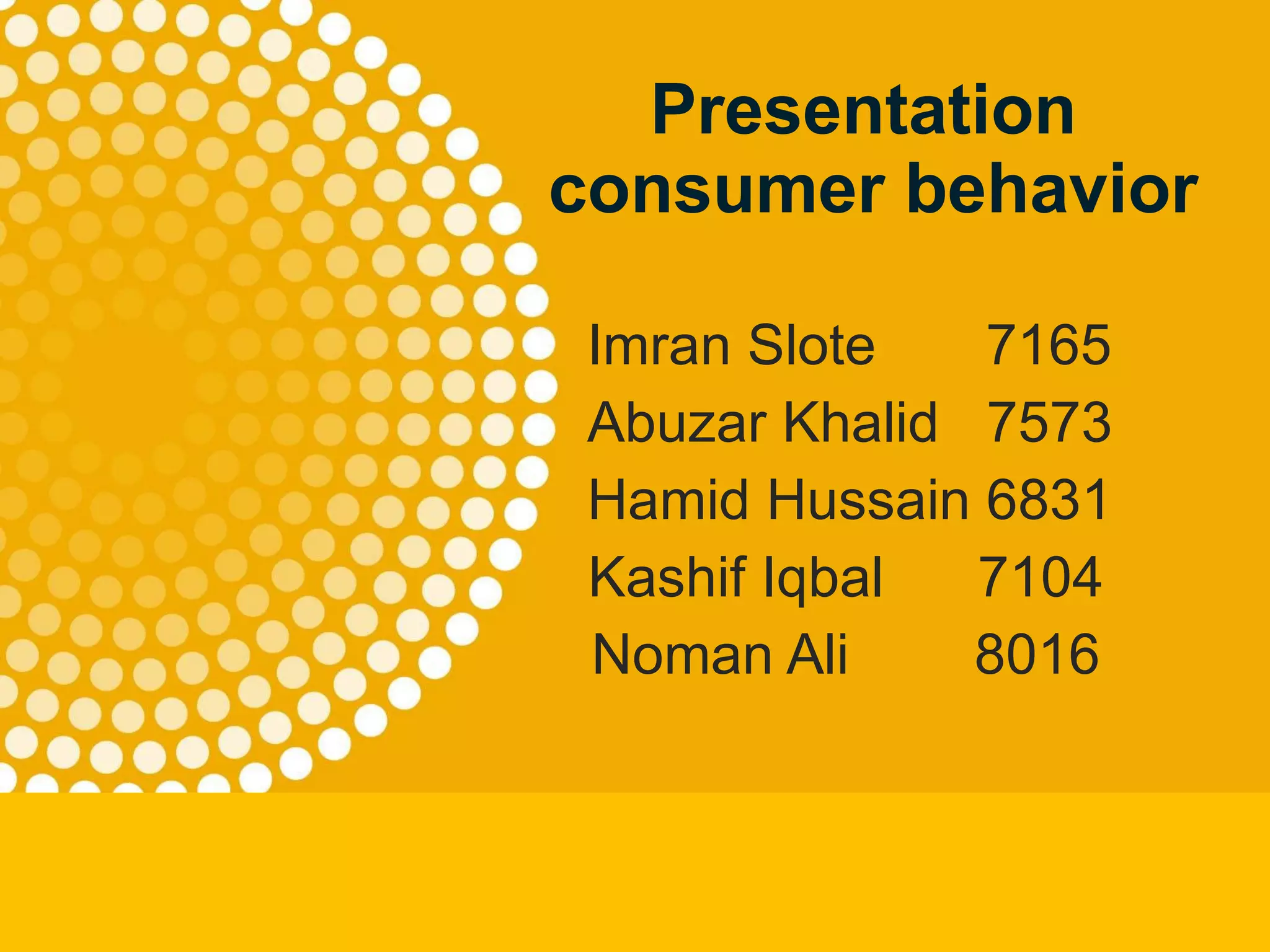 Consumer behavior Ads assignemnt | PPT