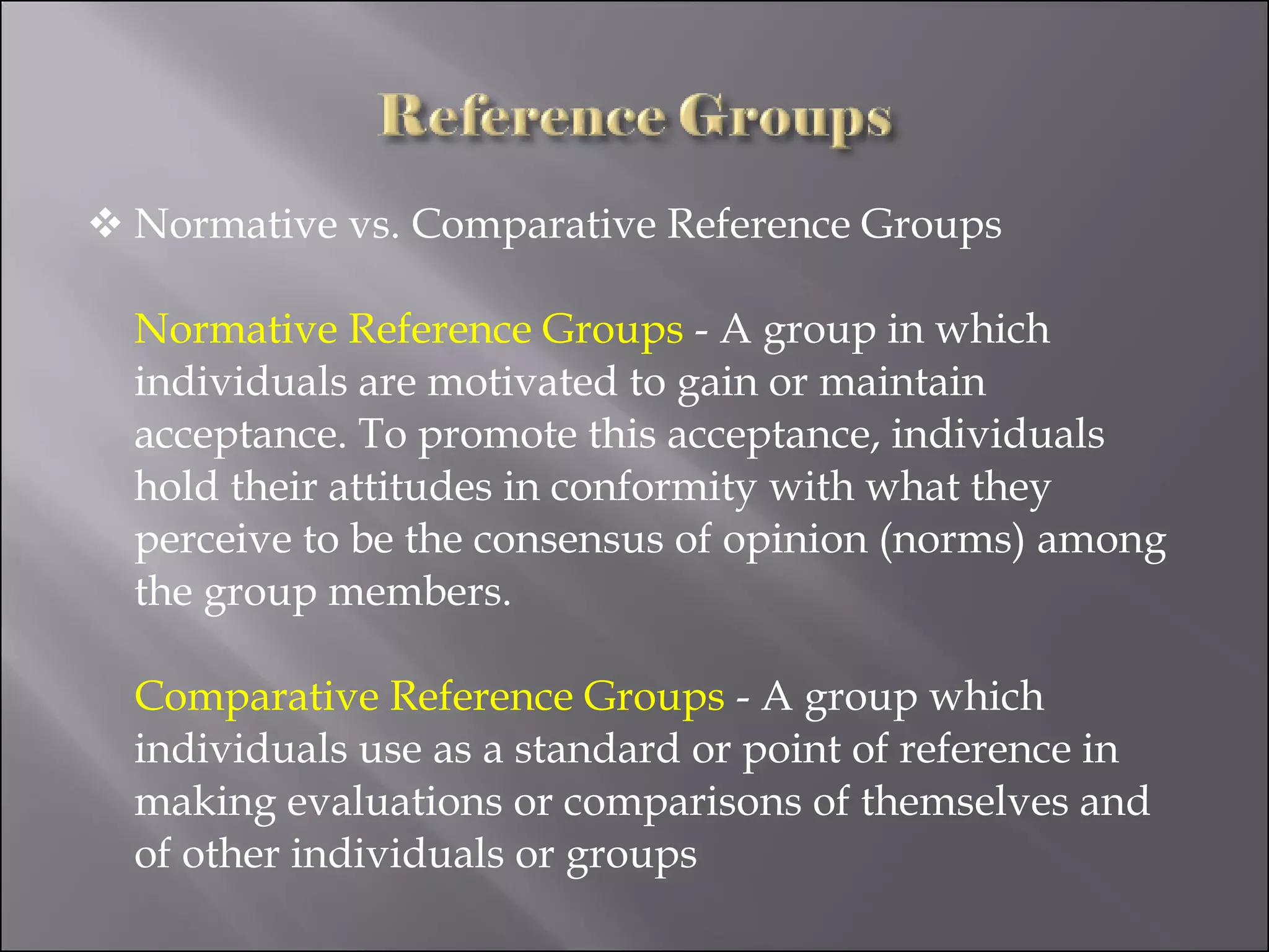 Influence of reference groups on consumer behaviour | PPT