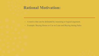 Marketing Management: Consumer Behaviour- Motivation & Reinforcement | PPTX