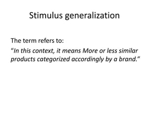 learning in Consumer behavior | PPT