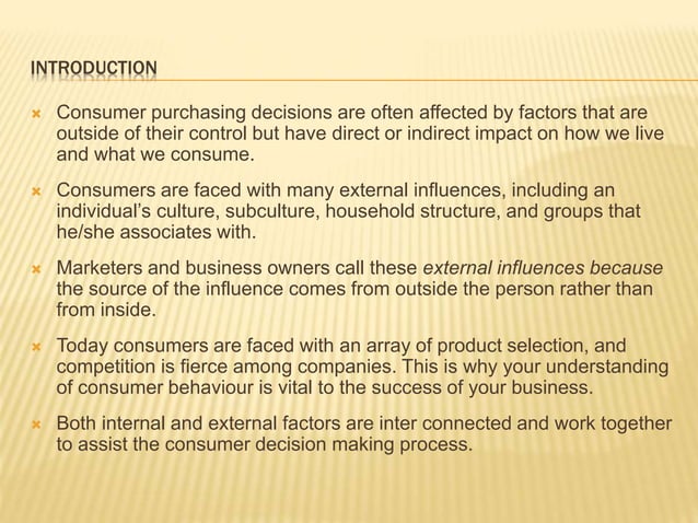 MODEL OF CONSUMER BEHAVIOUR | PPTX | Business | Business and Finance
