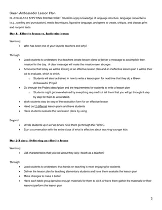 Cb+ Ga Lesson Plan | DOC | Primary Education | Education