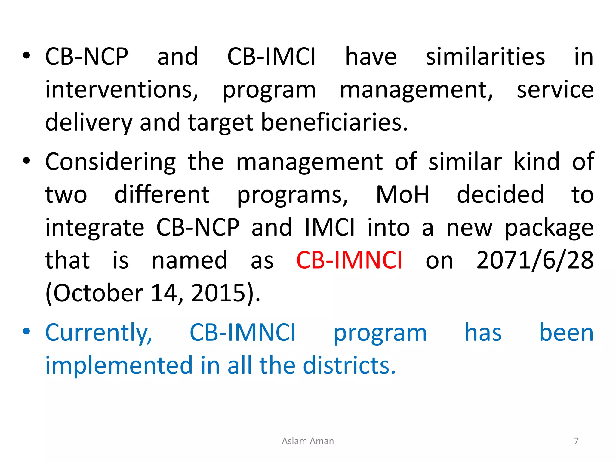CB-IMNCI Program in Nepal | PDF