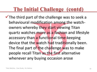 Titan Watches Case Study Presentation | PPTX