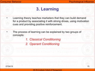Cb unit-vi (psychological influences on consumer decision making) | PPT