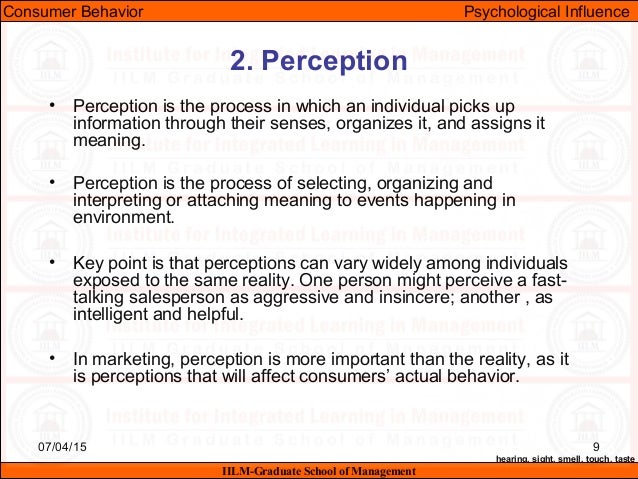 Cb unit-vi (psychological influences on consumer decision making)