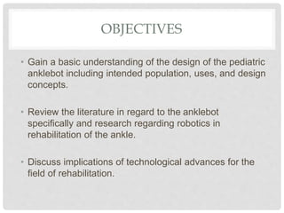 pediAnklebot inservice | PPTX | Physical Therapy | Wellness