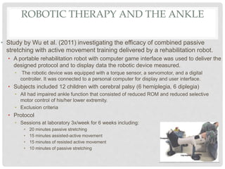 pediAnklebot inservice | PPTX | Physical Therapy | Wellness