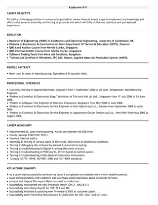 Ajay Kumar Resume | PDF
