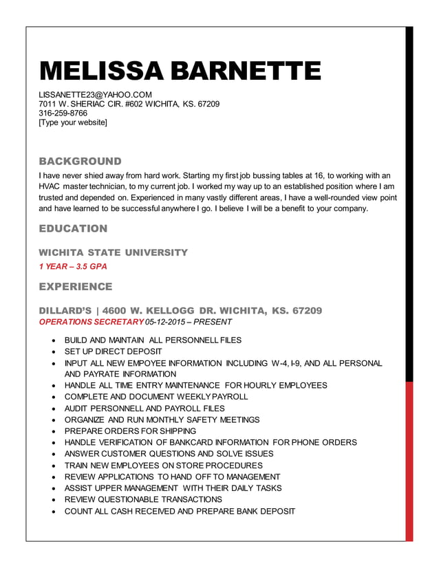 MELISSA RESUME | PDF