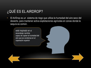 Sistema de riego AirDrop | PPSX