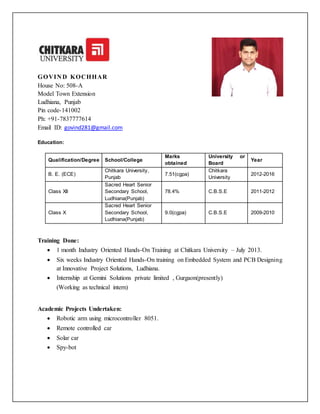 GOVIND KOCHHAR2 | DOCX | Computing | Technology & Computing