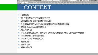 pptCLIMATE CHANGE CONFERENCES IN THE PAST FEW YEARS | PPT