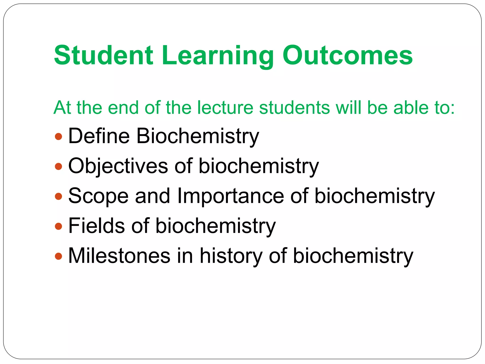 Introduction to biochemistry | PPT