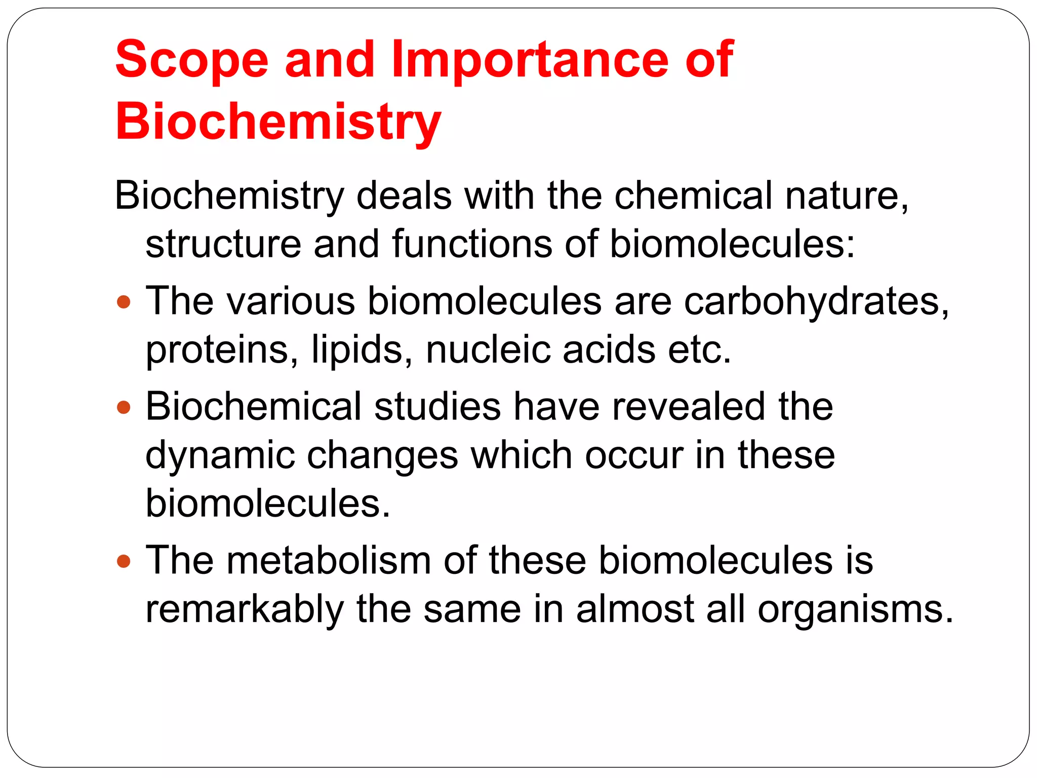 Introduction to biochemistry | PPT