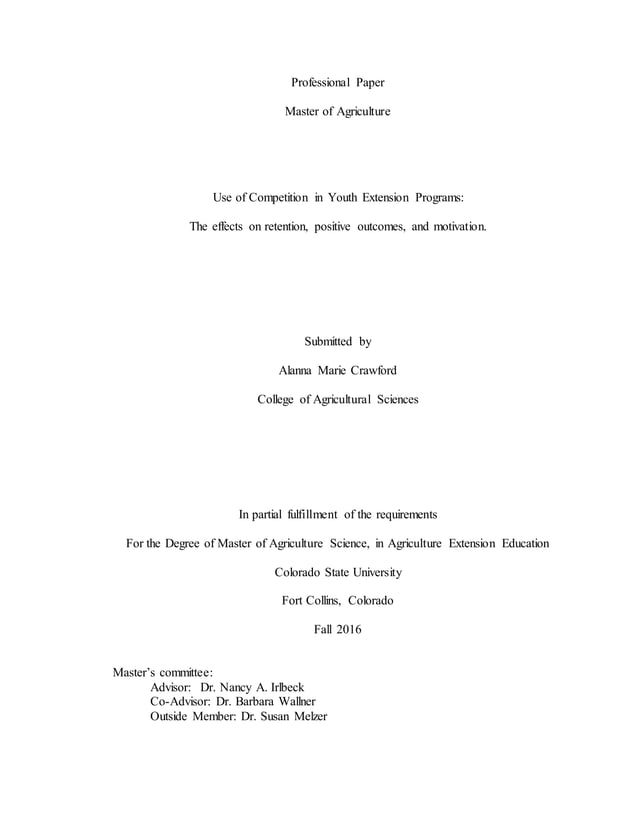 Crawford Professional Paper Final | PDF