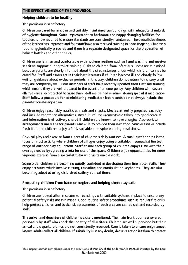 Care inspection report | PDF