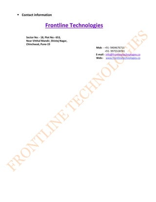 Frontline Company Profile | PDF