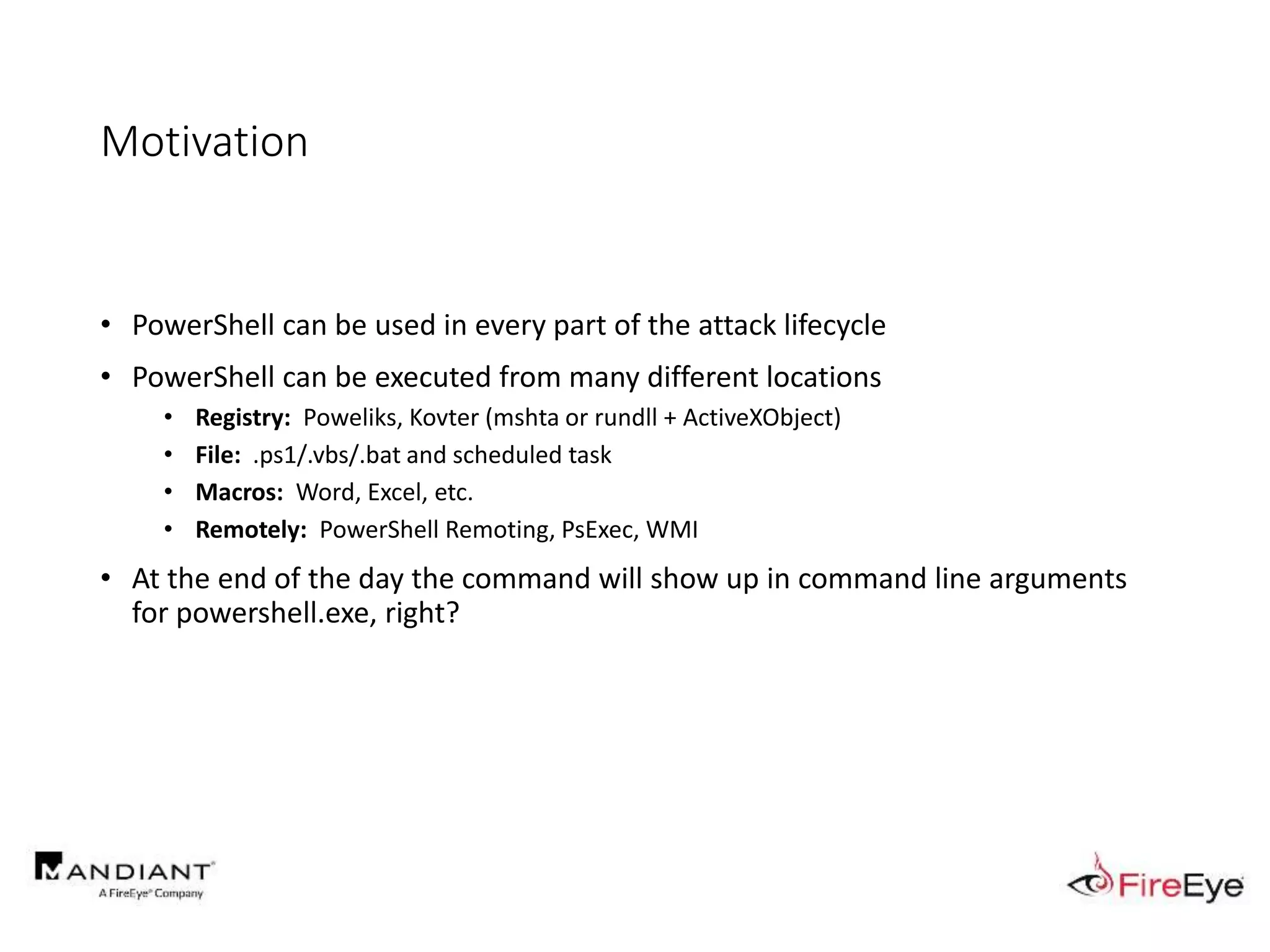 [CB16] Invoke-Obfuscation: PowerShell obFUsk8tion Techniques & How To (Try To) D""e`Tec`T 'Th ...