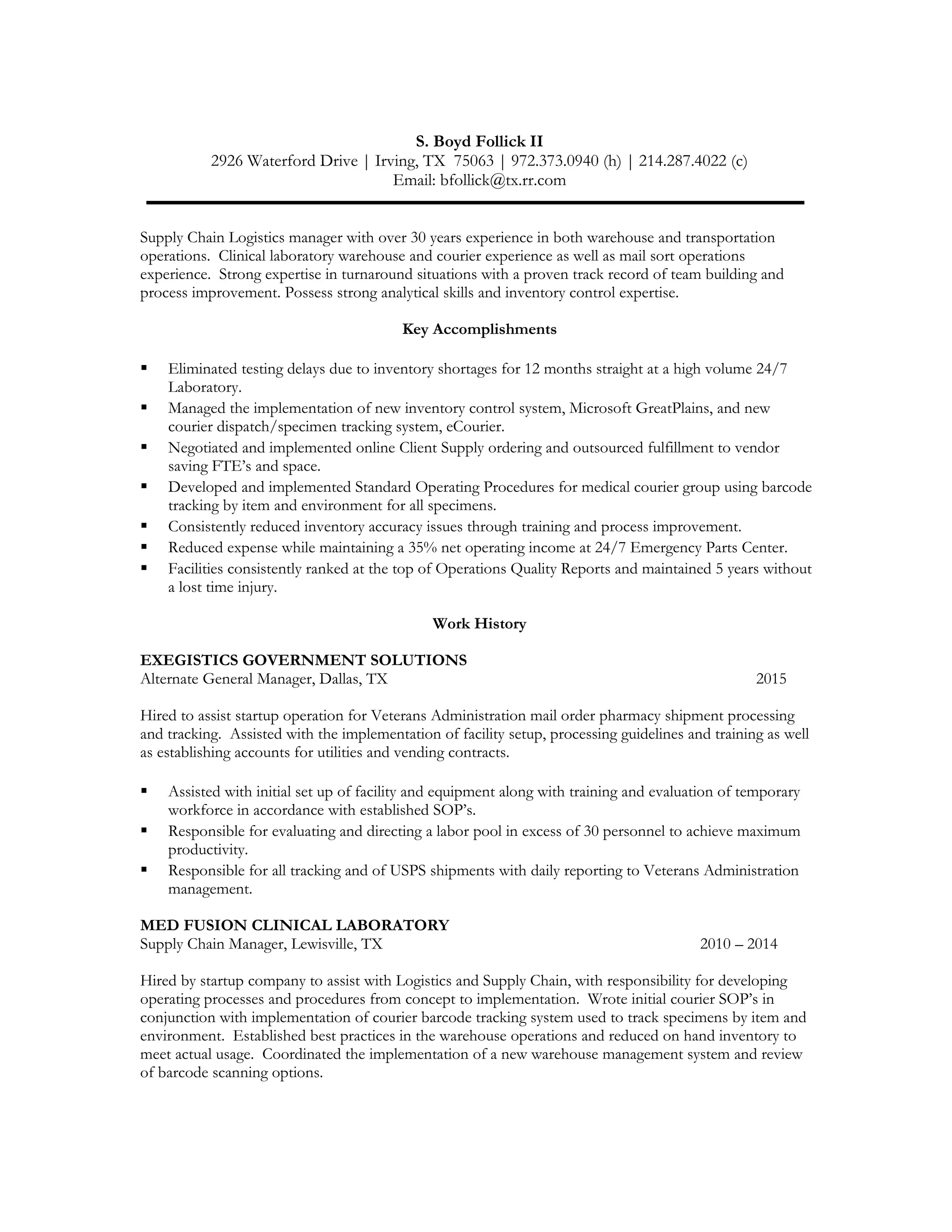 SB Follick 2015 Resume | DOC