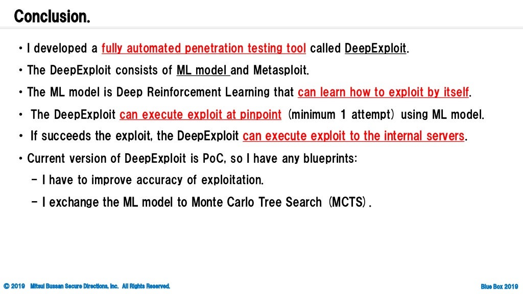 [cb19] Deep Exploit Fully Automatic Penetration Test Tool Using Rein…