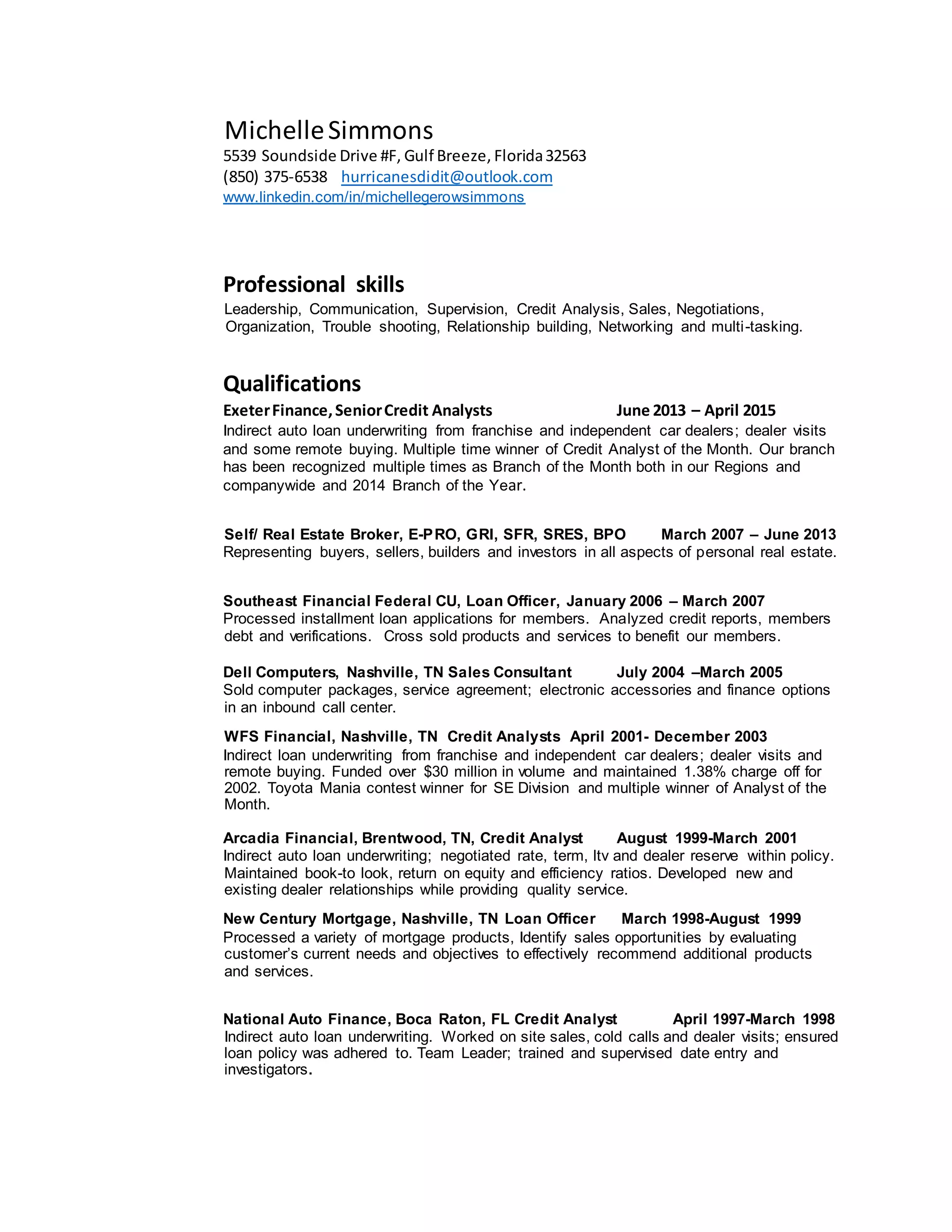Michelle Simmons resume | PDF