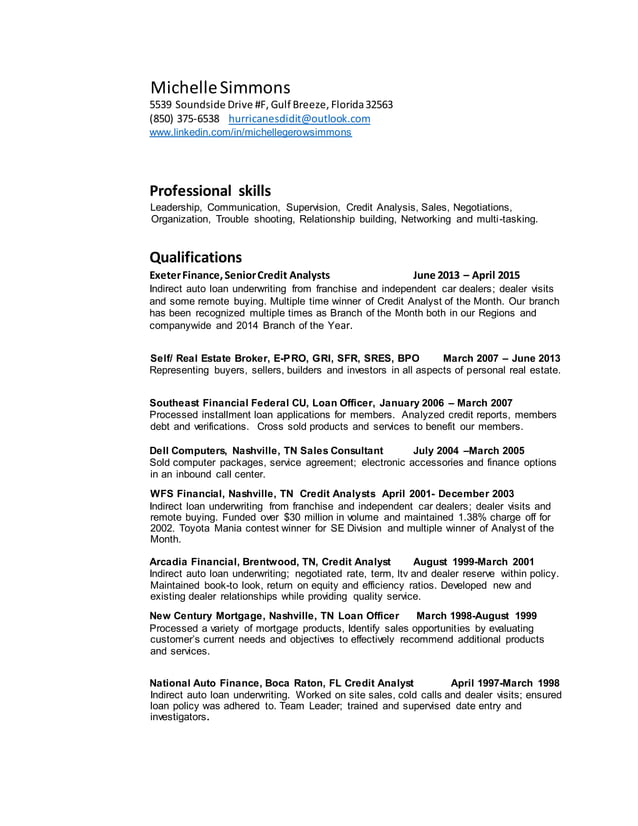 Michelle Simmons resume | PDF