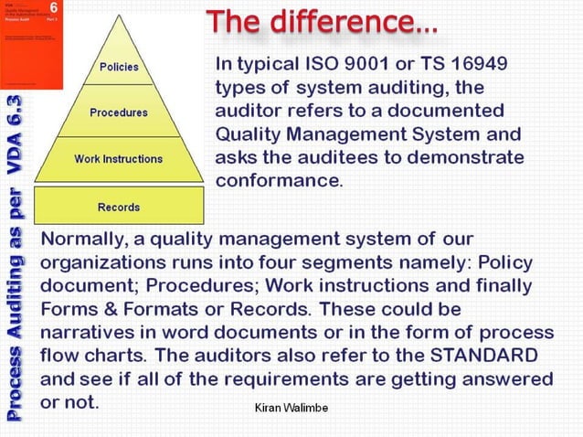 Process auditing as per VDA 6.3 | PPT