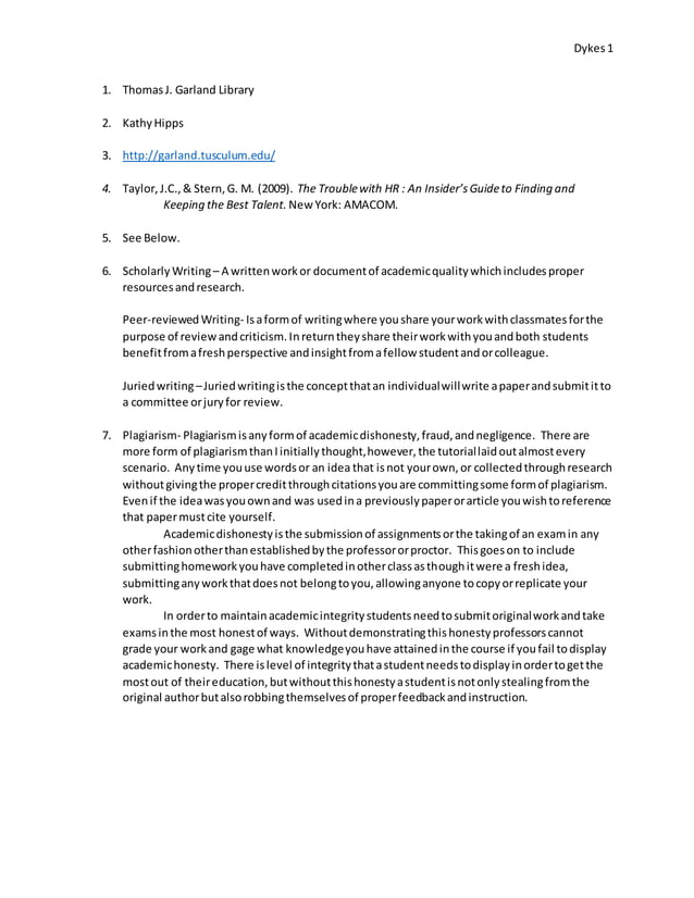 Coty Dykes Library Assignment Docx