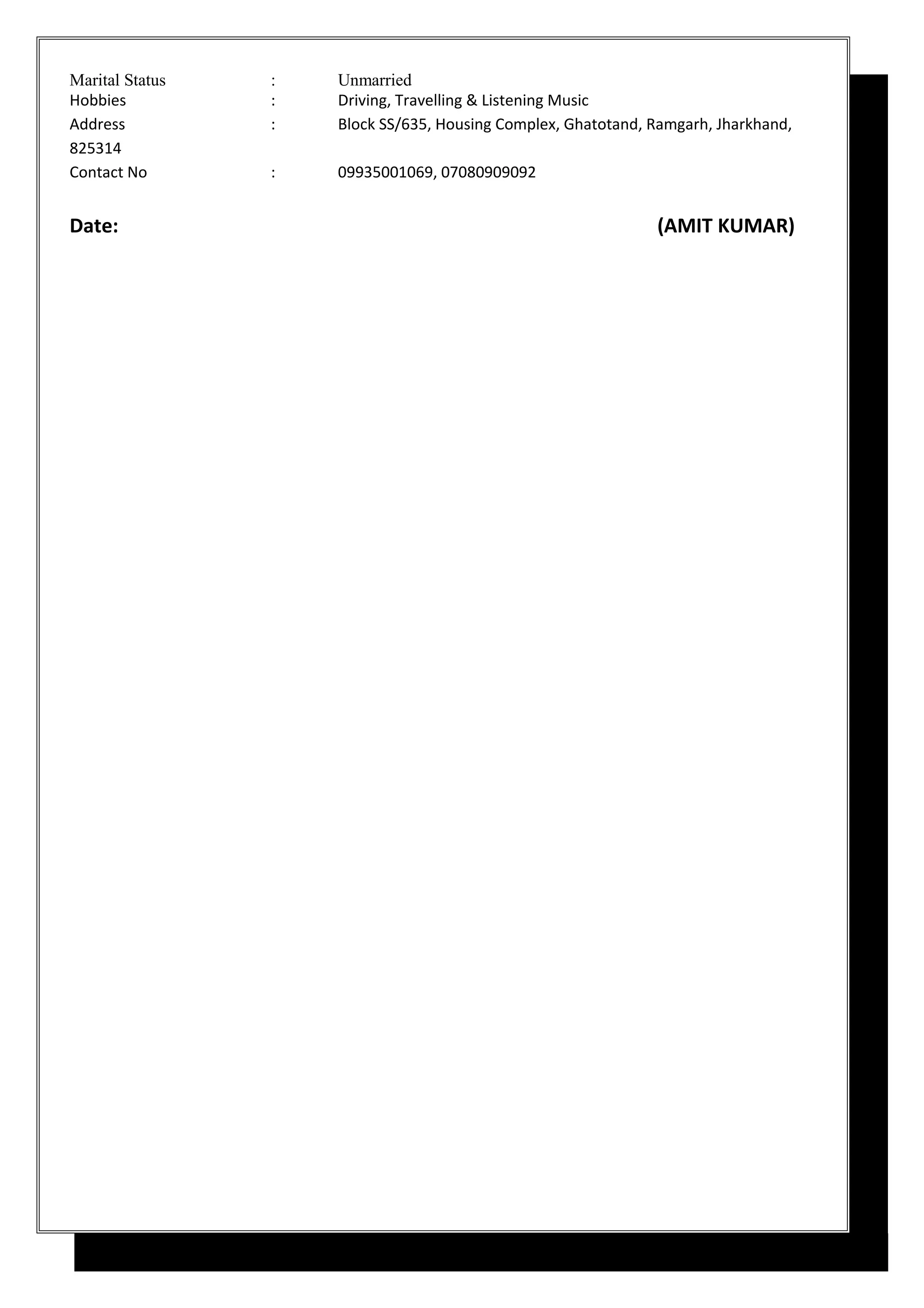 AMIT KUMAR Updated.doc RESUME123 | DOC