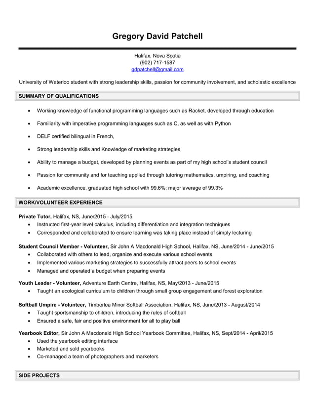 External_Resume_ Patchell.G | PDF