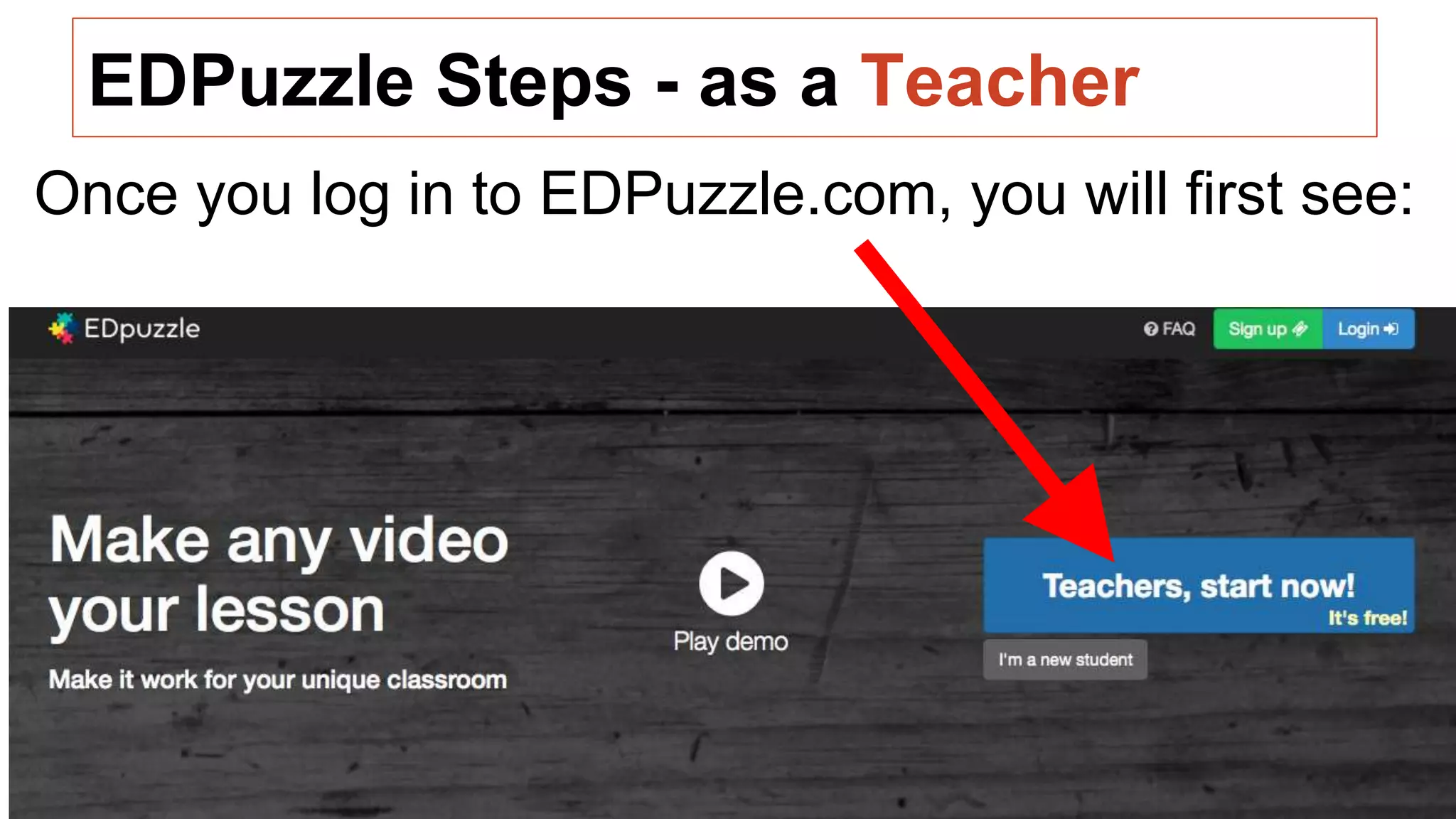 Teacher handout for Edpuzzle | PPT