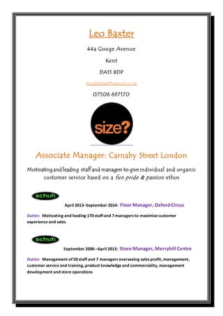 leo cv | DOCX | Business Administration | Business