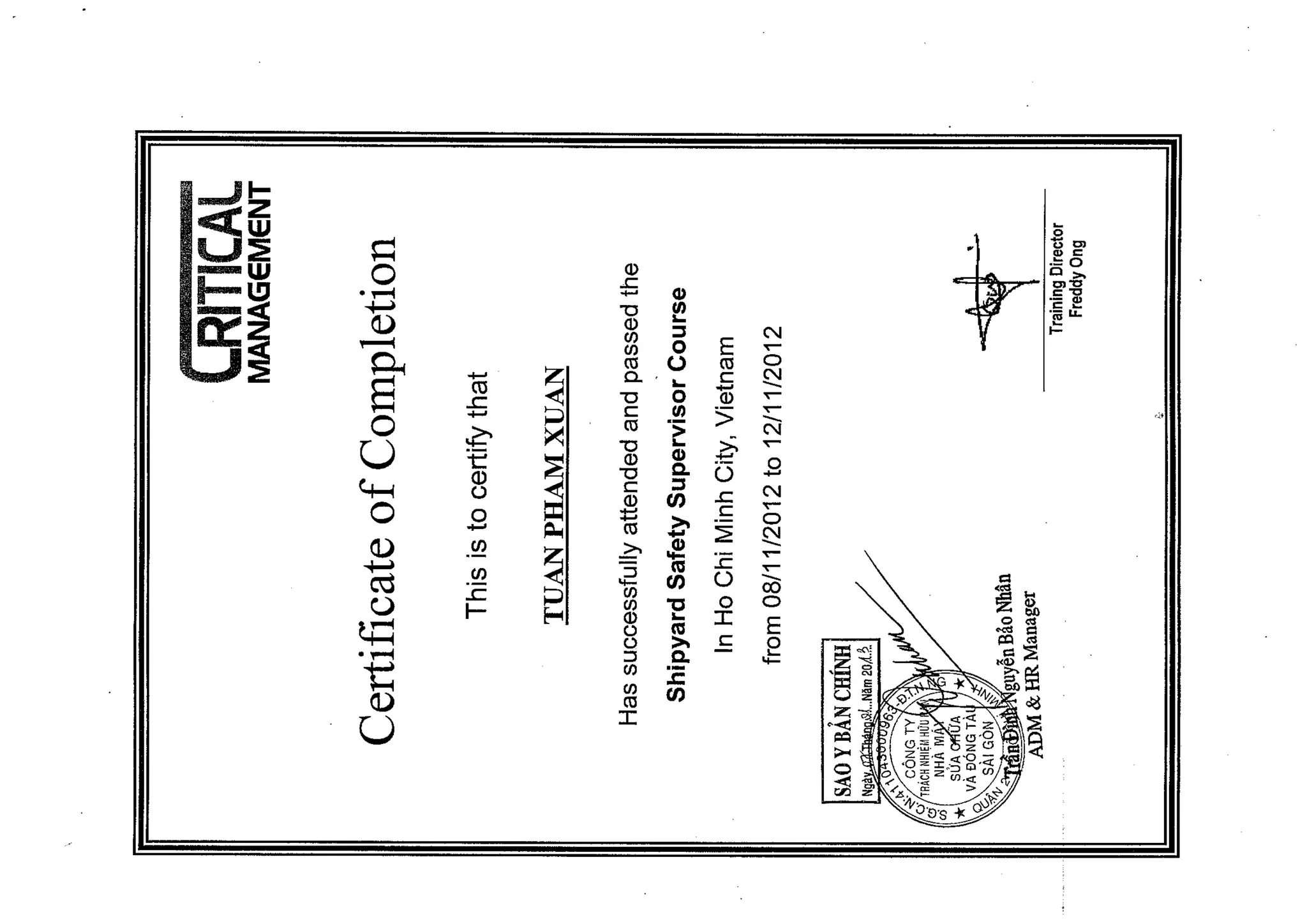 3. Shipyard Safety Supervise Course | PDF