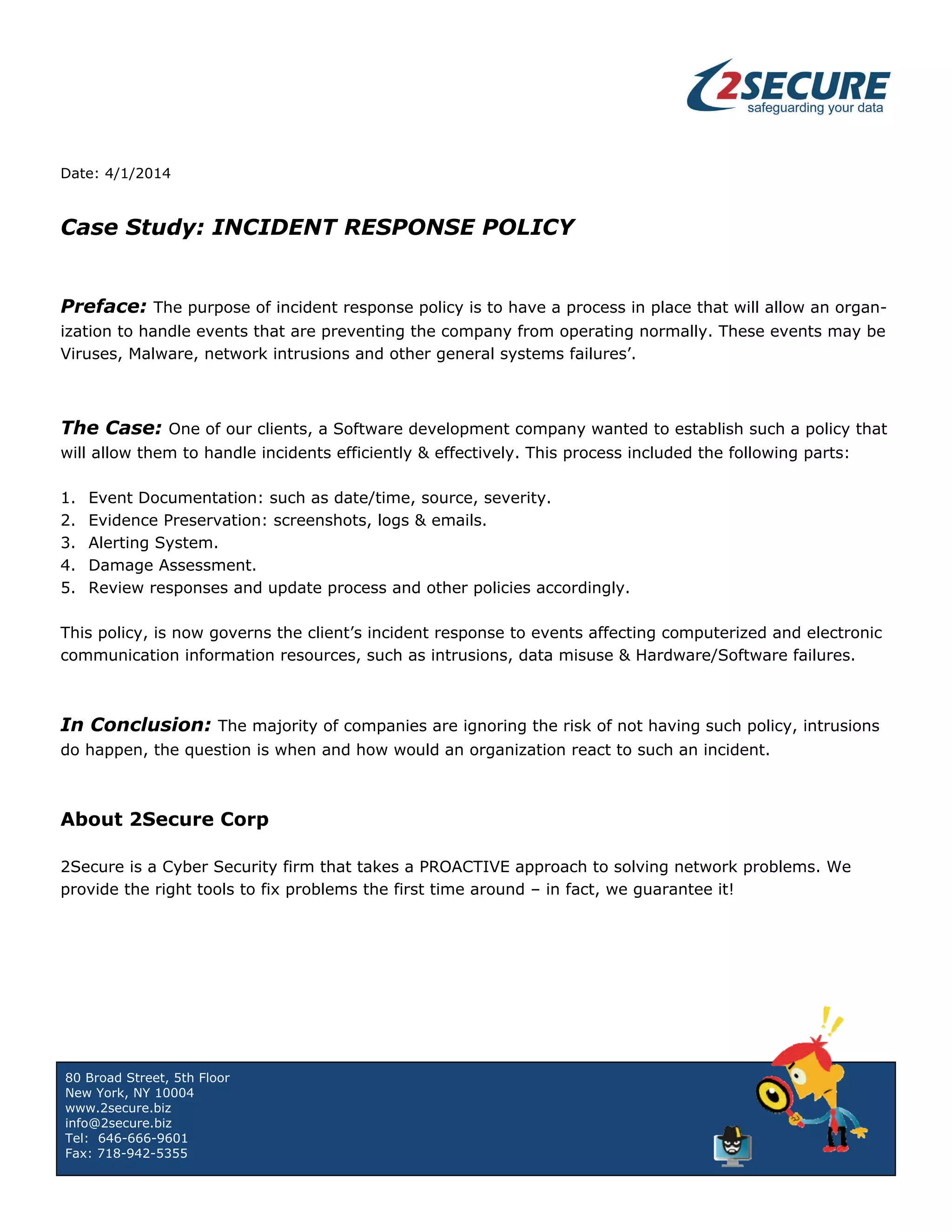 Incident-Response-Policy | PDF