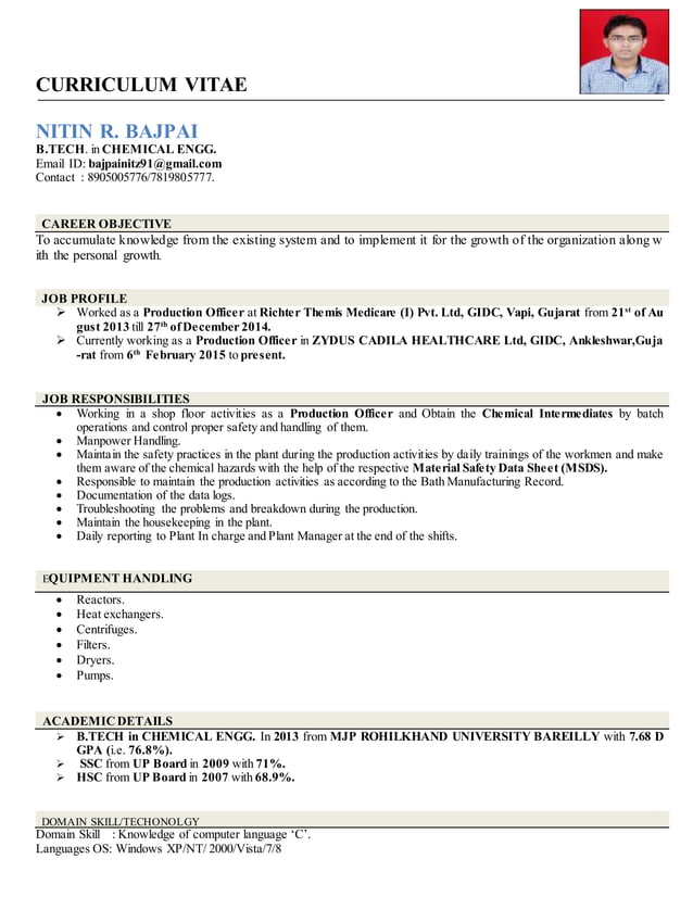 Nitin Bajpai updated CV | DOCX | Technology & Computing