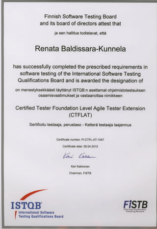 ISTQB AGILE EXTENSION 1 | PDF