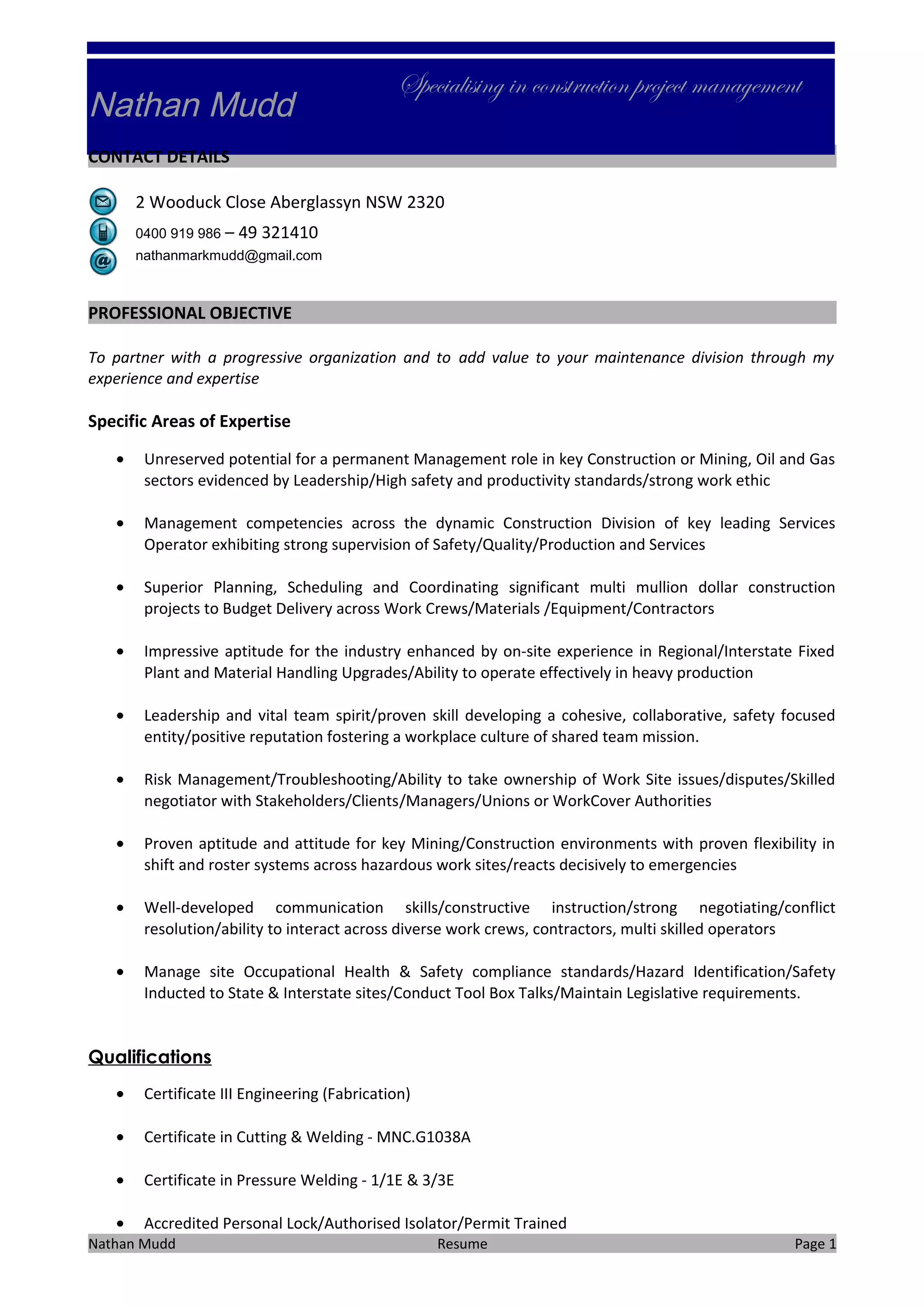 Nathan Mudd Resume | DOC