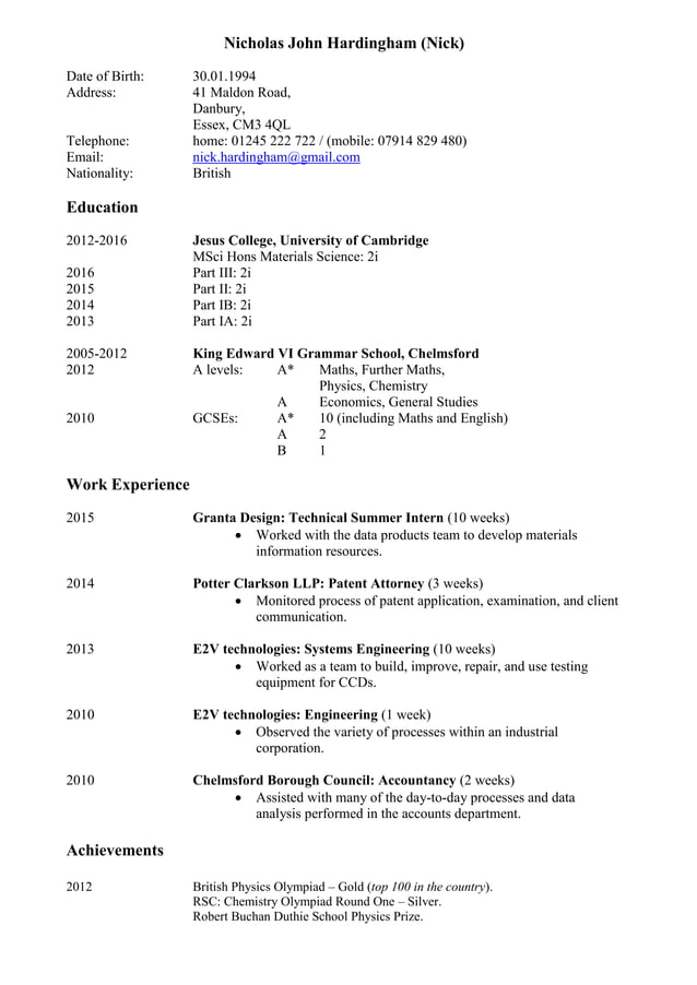 Nick_Hardingham_CV | PDF
