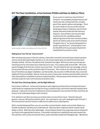 DIY Tile Floor Installation2 | DOCX