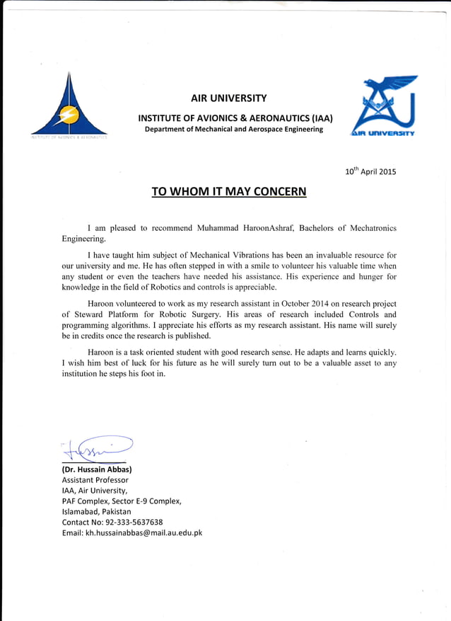 REFERENCE LETTER 2 | PDF