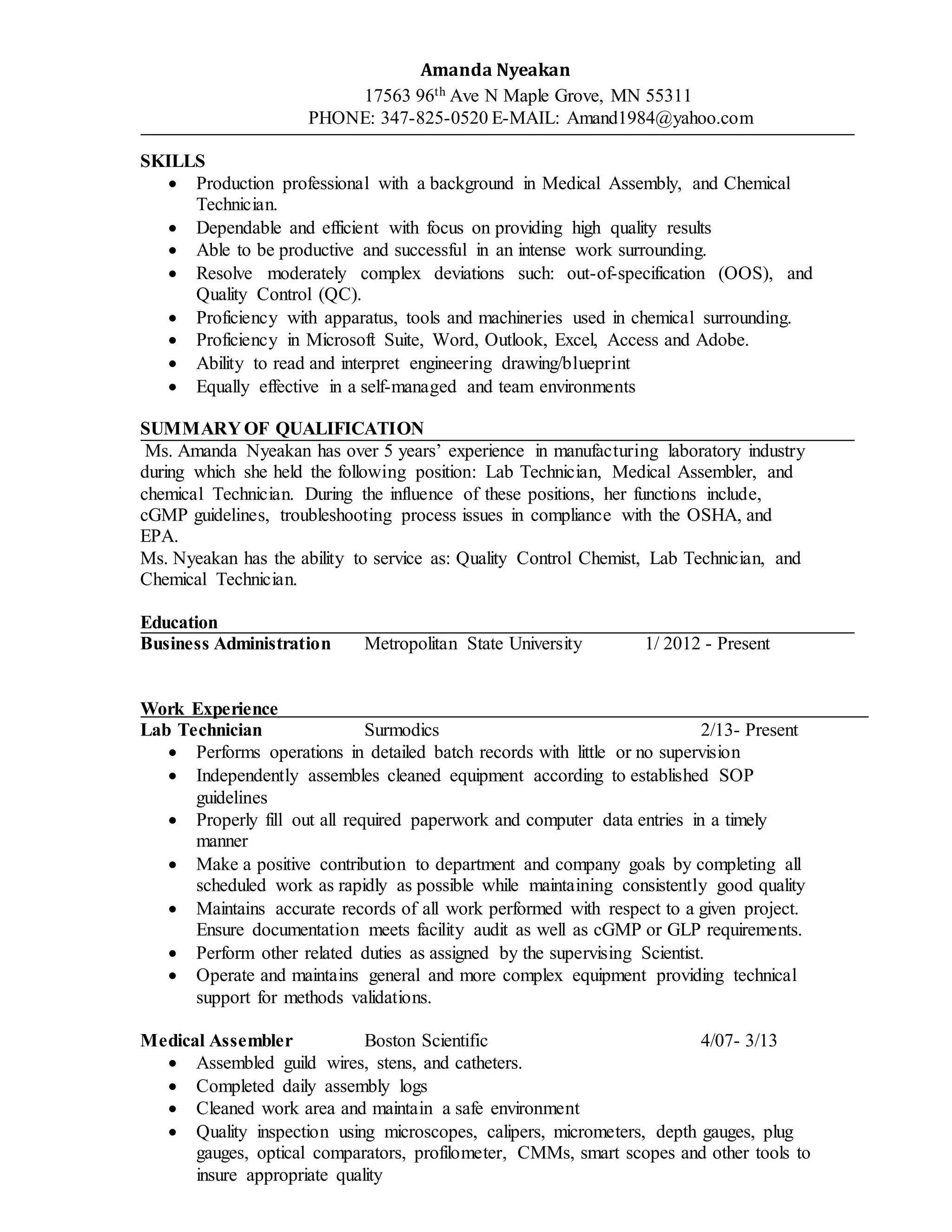 Amanda Resume | PDF