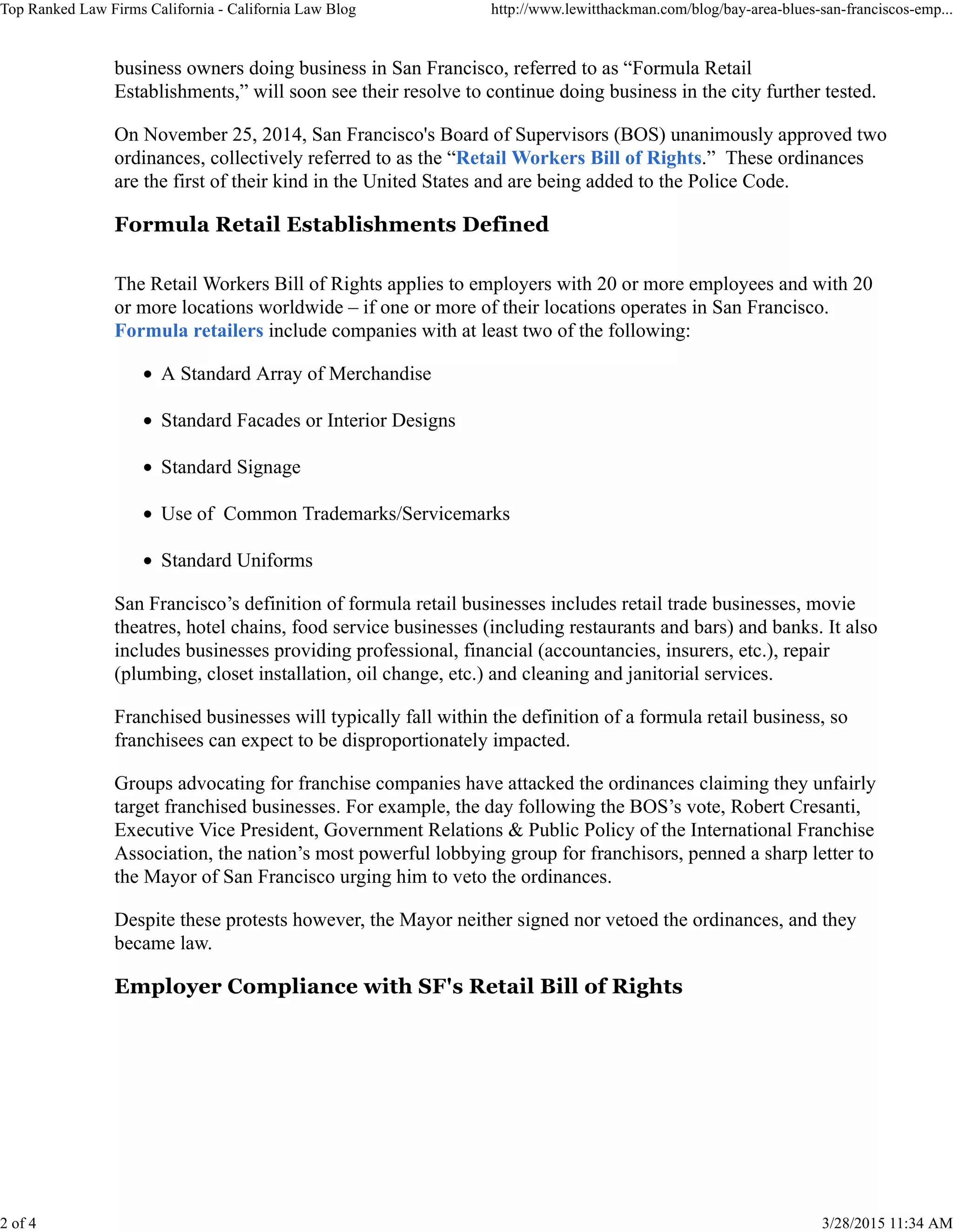 BHC SF Employers Bill of Rights Blog | PDF