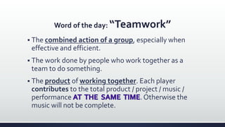 Word of the day-teamwork | PPTX