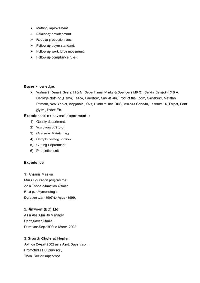 Resume Of Aminul | DOC | Islam | Religion & Spirituality