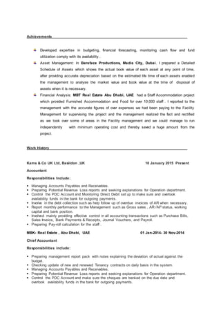 Mukesh CV 1N | DOCX | Business Accounting & Finance | Business