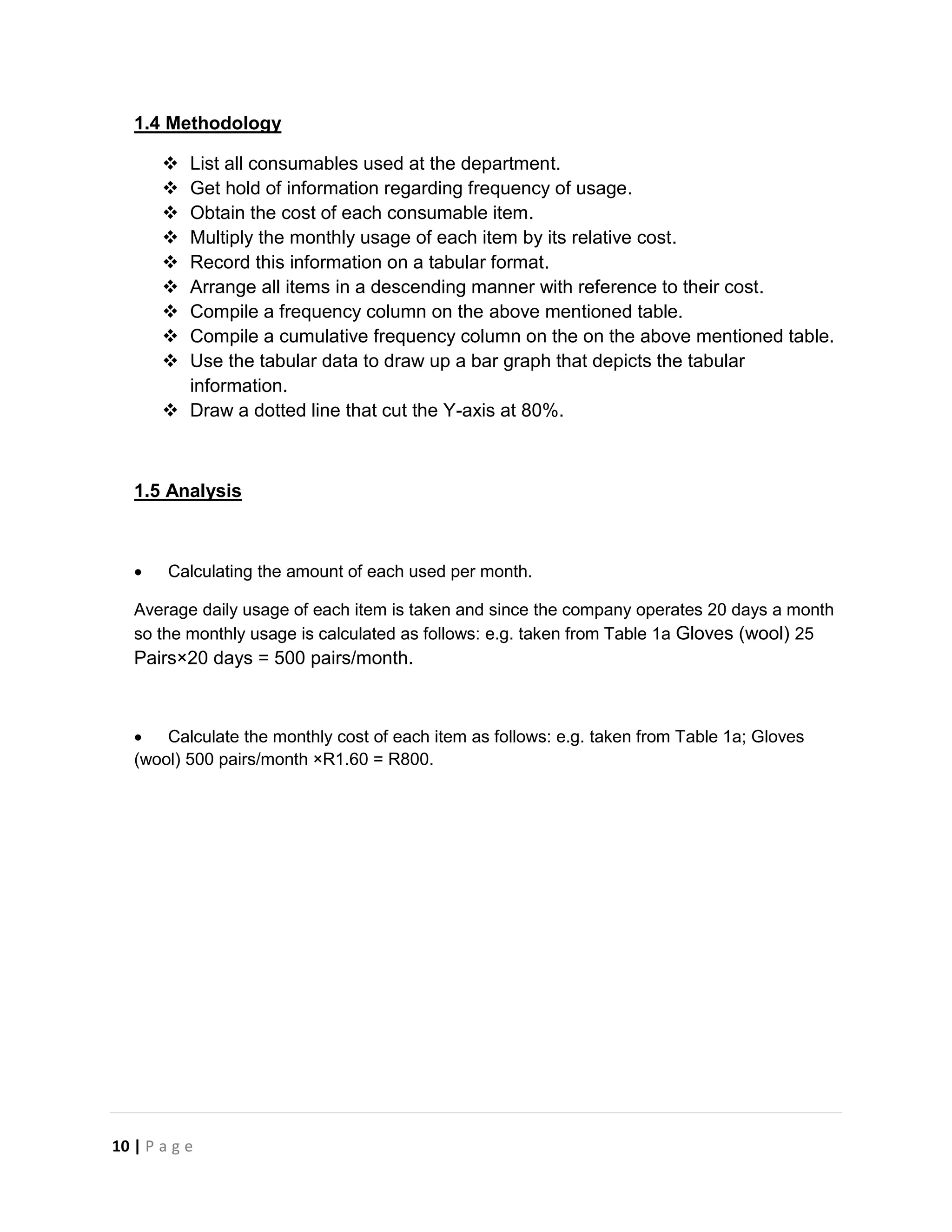 Consumables cost reduction project | PDF