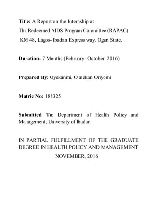 Internship report 2 | PDF