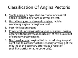 Angina Pectoris | PPT